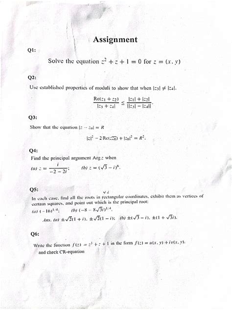 complex assignment pdf