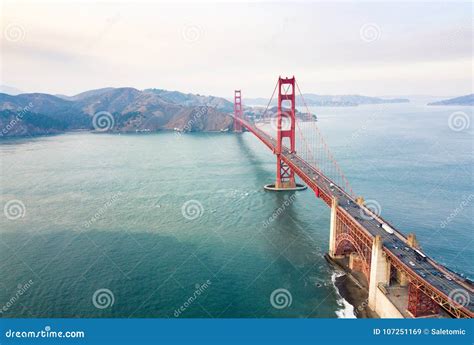 Golden Gate Bridge Aerial View Stock Image Image Of Francisco Road