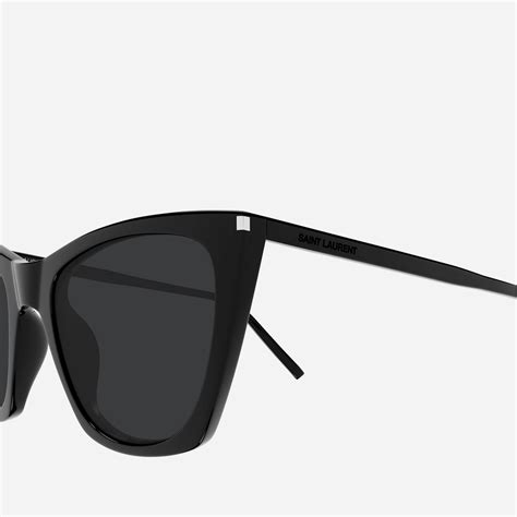 Saint Laurent Womens Kate Thin Cat Eye Sunglasses Women Black