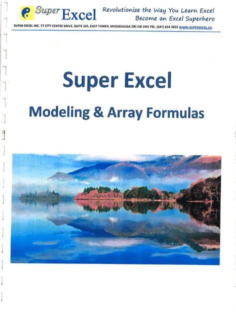 Super Excel Modeling And Array Formulas Pdf
