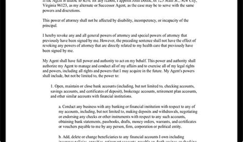 Power Of Attorney Template Virginia Power Of Attorney Form Virginia
