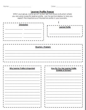 IB Learner Profile Activity PYP By Mrs Ashley TpT