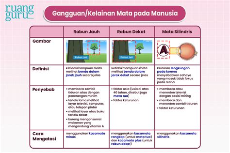 Cara Kerja Mata Dan Gangguan Penglihatan Ipa Terpadu Kelas 5