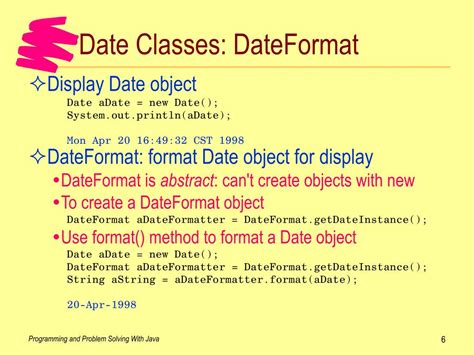 Ppt Chapter 6 Using Classes Dates And Io Streams Powerpoint