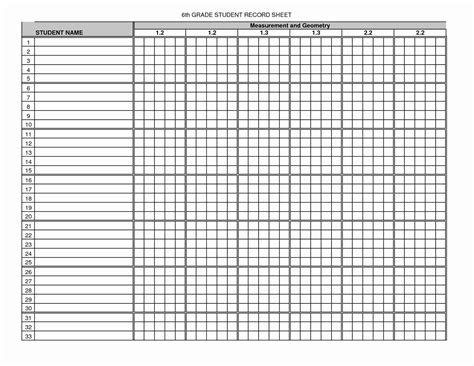 Excel Template For Grades