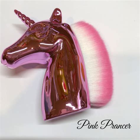 Pink Prancer Unicorn Duster Brush Angel Glitter Mats