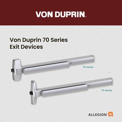 Allegion Introduces The Von Duprin 70 Series Exit Devices Offering New