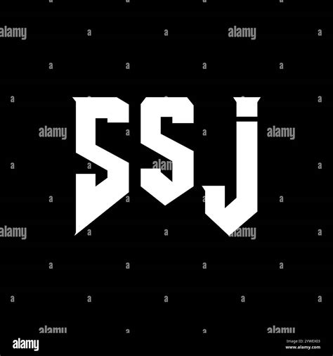 Ssj Letter Logo Design For Technology Company Ssj Logo Design Black
