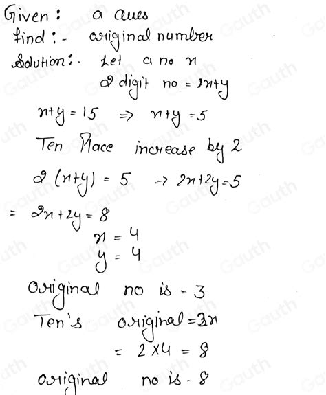 Solved A Number Consists Of Two Digits Who Sum Is 5 If The Digit It