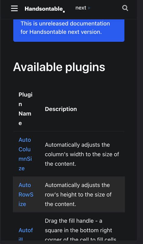 New Docs Tables Arent Responsive On Mobile · Issue 8296