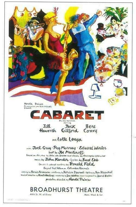 400013 Cabaret Broadway Movie Jill Haworth Bert Convy Wall Print Poster
