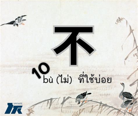 📌🇹🇭😍🇨🇳 ️คำศัพท์น่ารู้ 10 คำว่า”ไม่” “不 Bù” ในภาษาจีน🇹🇭😍🇨🇳 ️ ทุกวัน