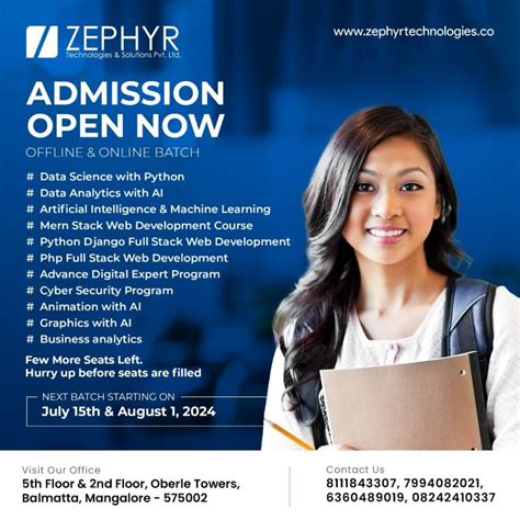 Zephyr Technologies And Solutions Pvt Ltd On Linkedin Zephyrtechnologies Admissionsopen