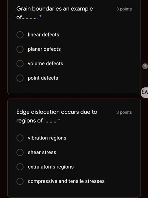 grain boundaries an example of linear defects planer defects