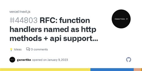 Rfc Function Handlers Named As Methods Api Support In App Dir · Vercel Nextjs
