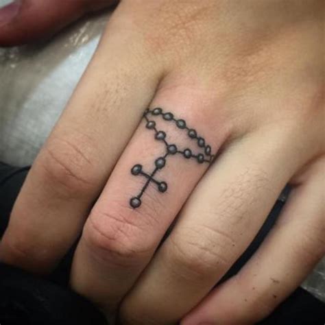 Roman Catholic Cross Rosary Tattoo