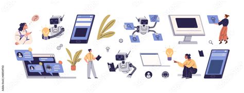 Chat Bot Online Communication With Chat Bot Digital Brain Neural