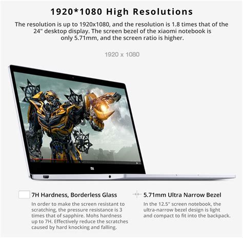 Xiaomi Mi Notebook Air I Y GB GB Silver