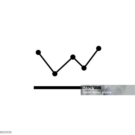 Vetores De Ícone De Gráfico Tipo Linha Gráfico Ícone De Elemento Do Diagrama De Tendência Ícone