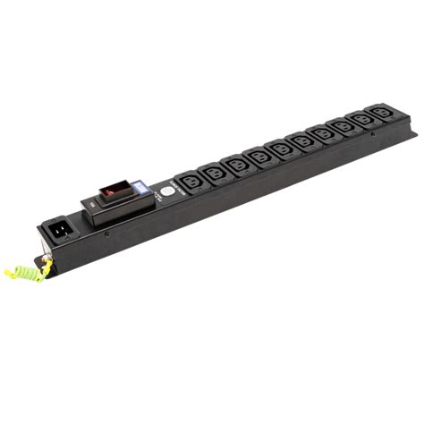 10 Way 10A IEC C13 Sockets C20 Inlet Circuit Breaker Surge Protected PDU Olson Direct
