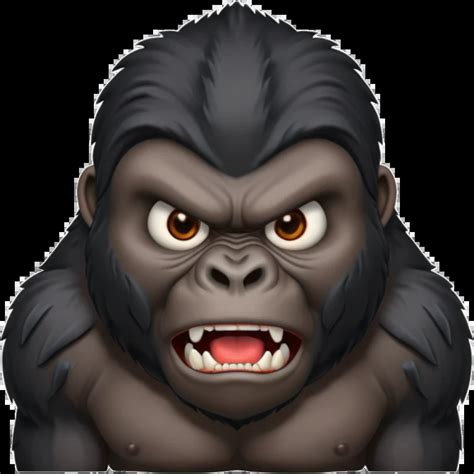 A Black Gorilla Angry Face Emoji Ai Emoji Generator