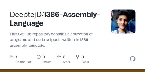 Github Deeptejdi386 Assembly Language This Github Repository