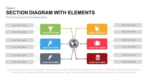 Section Diagram With Elements Template For PowerPoint And Keynote