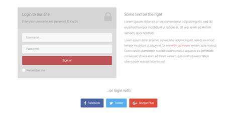 Bootstrap Login Forms
