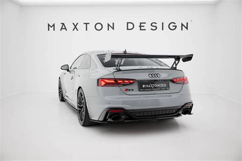 Maxton Design Carbon Fiber Rear Wing With External Brackets Uprights