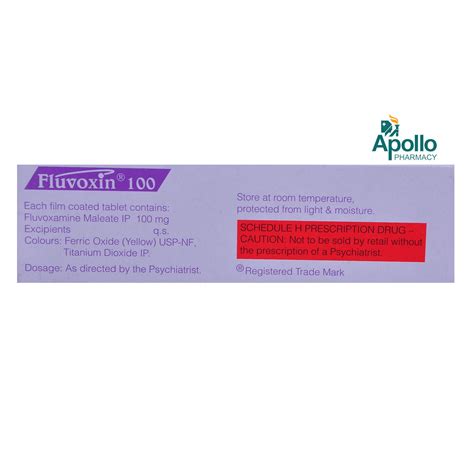 Fluvoxin 100 Tablet 10s Price Uses Side Effects Composition