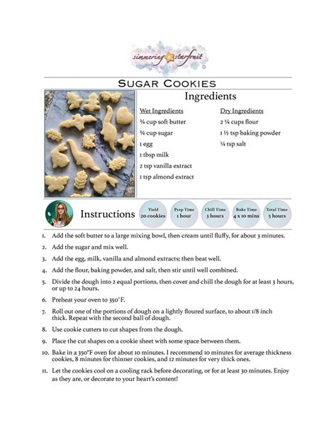 Classic Sugar Cookies Simmering Starfruit