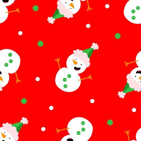 귀여운 벡터 크리스마스 원활한 패턴 배경 프리미엄 벡터