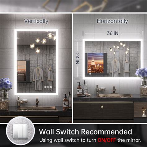 Ivy Bronx Renick Frontlit Backlit LED Bathroom Acrylic Sensor Smart