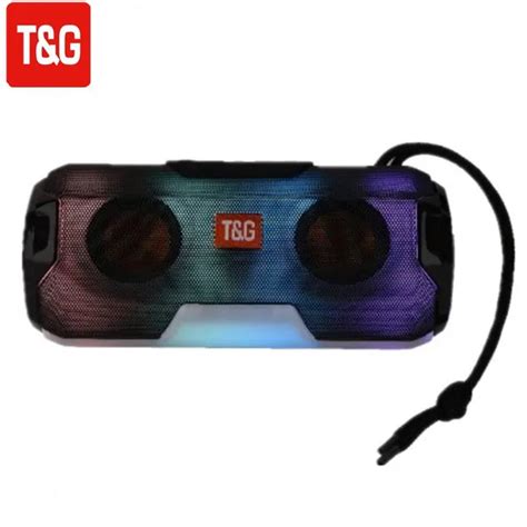 Original T G Tg Portable Hi Fi Bluetooth Speaker With Fm Radio Tf Aux Usb Led Light