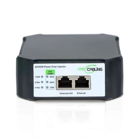 90 95W 802 3bt Power Over Ethernet Midspan Injector FASTCABLING