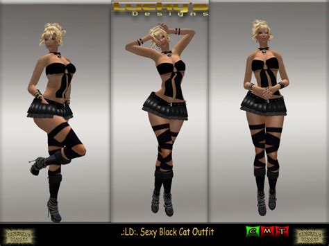 Second Life Marketplace Ld Sexy Black Cat Outfit