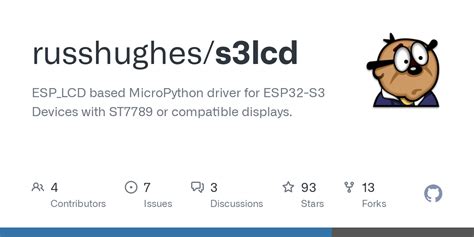 Github Russhughess3lcd Esplcd Based Micropython Driver For Esp32
