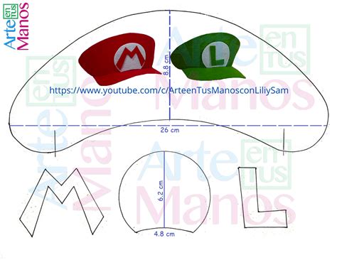 Viseras Gorras De Mario Bros Y Luigi En Fieltro O Foami Fácil Con