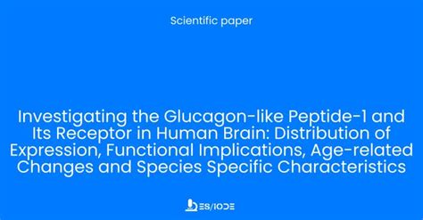 Es Iode On Linkedin Scientific Research Investigating The Glucagon Like Peptide 1 And Its…