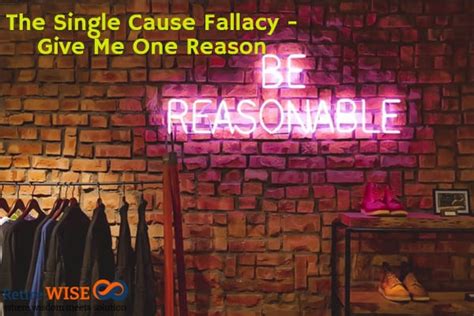 The Single Cause Fallacy Give Me One Reason