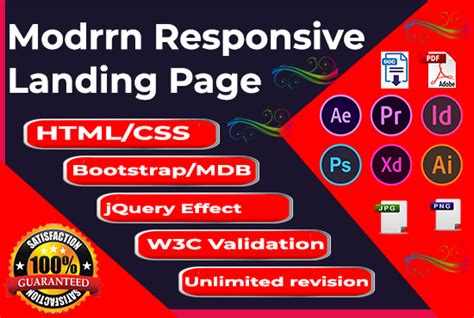I Will Create Modern Responsive Html Css And Bootstrap Landing Page
