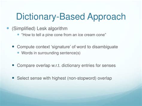 Ppt Word Sense Disambiguation Powerpoint Presentation Free Download Id1544678