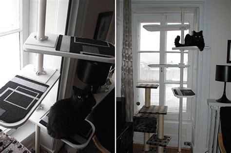 Custom Modern Cat Tree Using Ikea Stolmen System • Hauspanther