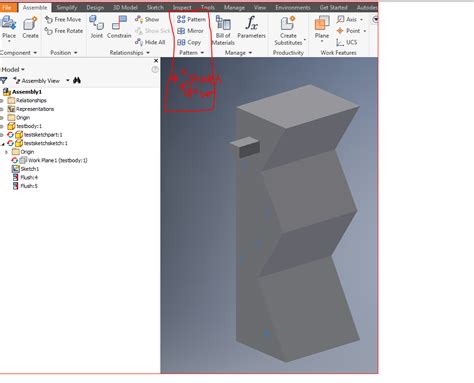 Solved How To Create A Sketch Driven Pattern In An Assembly