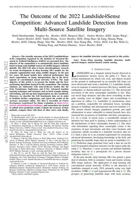PDF The Outcome Of The Landslide Sense Competition Advanced Landslide Detection From