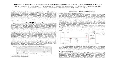 Pdf Design Of The Second Generation Ilc Marx Modulator Slac Dokumen Tips