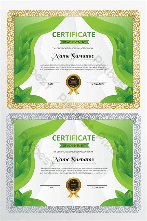 Environment Certificate Template Design For Botanical Event Ai Free
