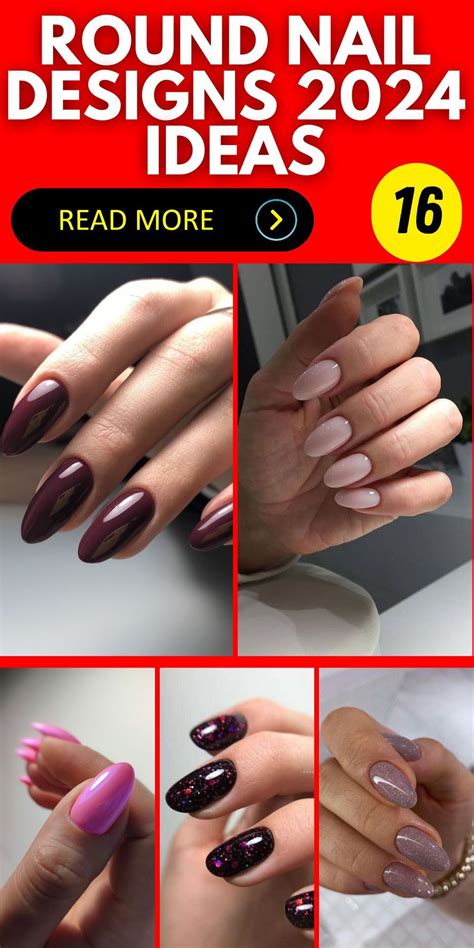 Simple Short Style Round Nail Designs 2024 In White And Red Order Now