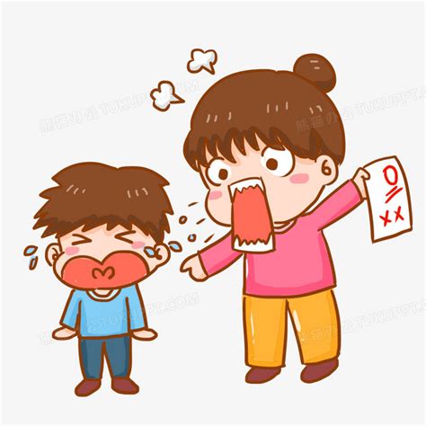 手绘卡通孩子挨打表情包免抠元素png图片素材下载表情png熊猫办公