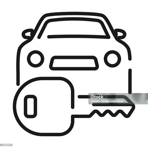 구매 또는 임대 자동차 개요 아이콘 자동차 키 체인 벡터 일러스트 레이 션 고객에 대한 스톡 벡터 아트 및 기타 이미지 고객 교통수단 밀기 Istock